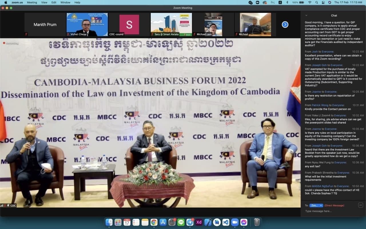Cambodia-Malaysia Business Forum 2022 | Malaysian Business Chamber of Cambodia